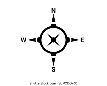 Map Direction Symbol North Sign Black Stock Vector (Royalty Free ...