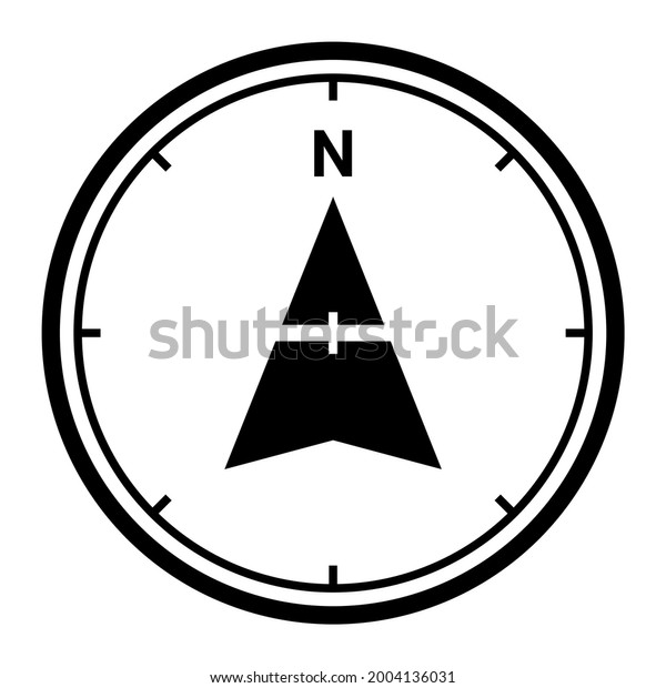 Map Direction Symbol North Sign Black Stock Vector (Royalty Free ...