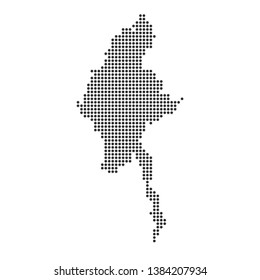 Pixel Map Myanmar Vector Dotted Map Stock Vector (Royalty Free) 776162704