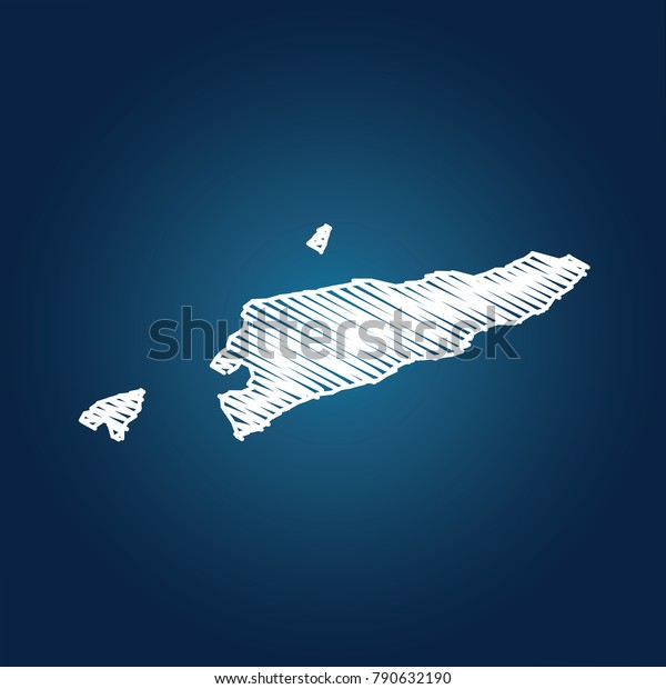 Map East Timor Drawing Map On Stock Vector (Royalty Free) 790632190