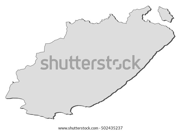 Map Eastern Cape South Africa Stock Vector (Royalty Free) 502435237 ...