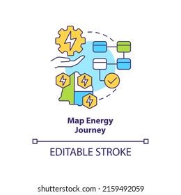 Map Energy Journey Concept Icon Pathway Stock Vector (Royalty Free ...