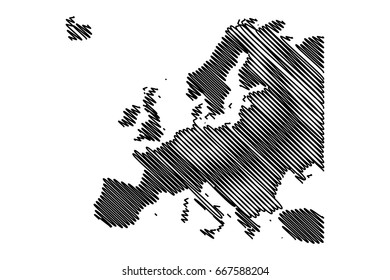 Map Europe Vector Illustration Stock Vector (Royalty Free) 667588204 ...