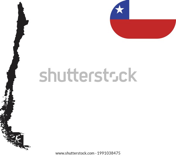 Map Flag Chile Stock Vector (Royalty Free) 1991038475 | Shutterstock