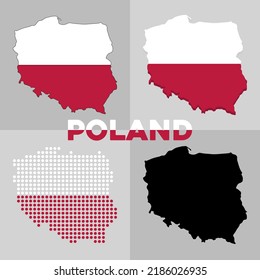 Map Flag Poland Poland Country Borders Stock Vector (Royalty Free ...