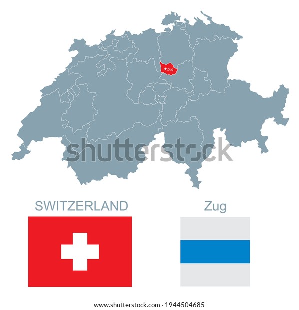 Map Flag Swiss Canton Zug Vector Stock Vector (Royalty Free) 1944504685 ...