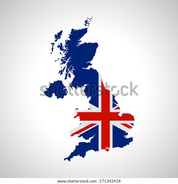 Map Flag Uk Stock Vector (Royalty Free) 271342418