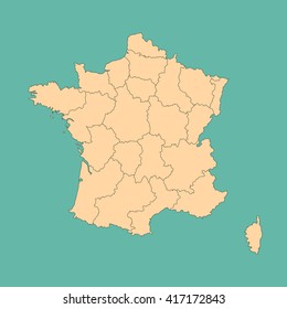 Map France Stock Vector (Royalty Free) 417172843 | Shutterstock