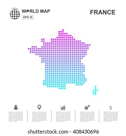 Map France Pixel Vector Stock Vector (Royalty Free) 408430696 ...