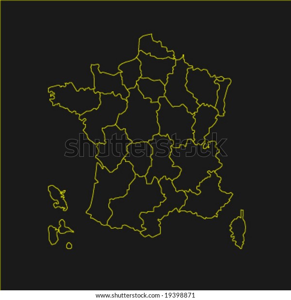 Map France Vector Illustration Stock Vector (Royalty Free) 19398871 ...