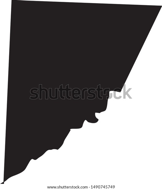 Map Garrett County State Maryland Stock Vector (Royalty Free ...