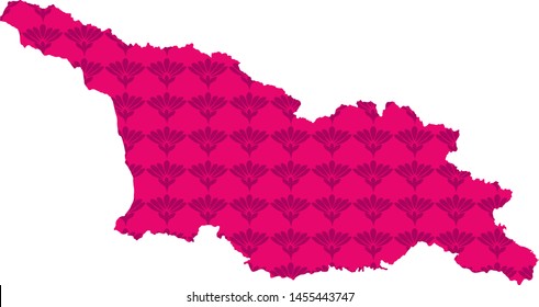 Map Georgia Vector Illustration Stock Vector (Royalty Free) 1455443747 ...