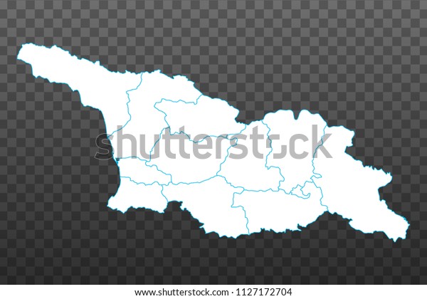 Map Georgia Vector Illustration On Transparent Stock Vector (Royalty ...