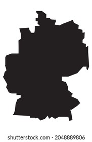 Map Germany Black Germany Silhouette Stock Vector (Royalty Free ...