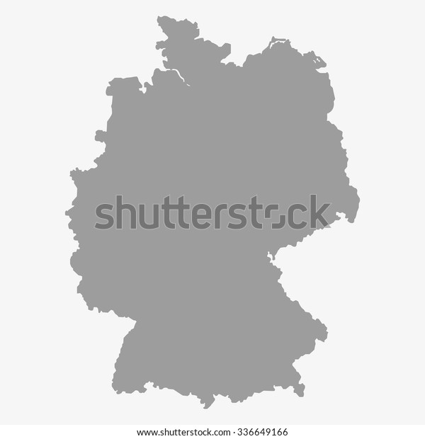 Map Germany Gray On White Background Stock Vector (Royalty Free ...