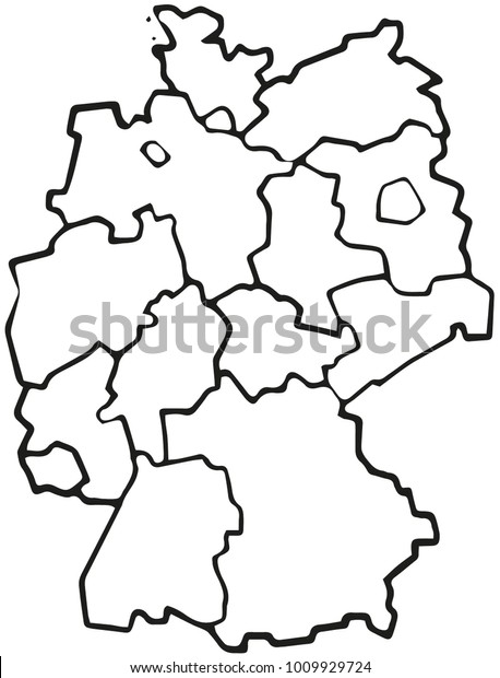 Map Germany Hand Drawn Sketch All Stock Vector (Royalty Free) 1009929724