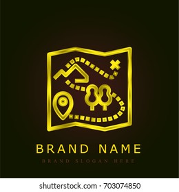 Map Golden Metallic Logo: เวกเตอร์สต็อก (ปลอดค่าลิขสิทธิ์) 703074850 ...