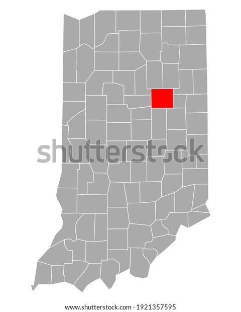 Map Grant Indiana On White Stock Vector (Royalty Free) 1921357595 ...