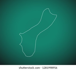 Map Guamgreen Map On Dark Background Stock Vector (Royalty Free ...