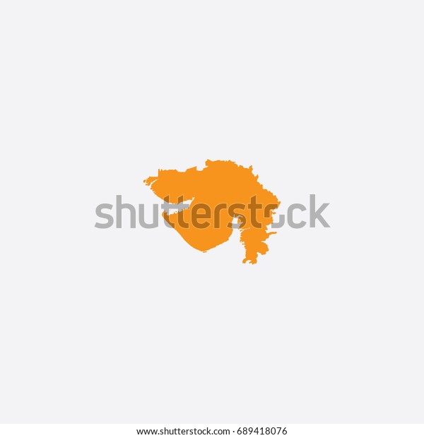 Map Gujarat India Vector Illustration Silhouette Stock Vector (Royalty ...