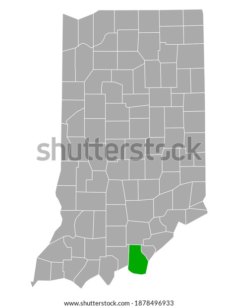 Map Harrison Indiana On White Stock Vector (Royalty Free) 1878496933 ...