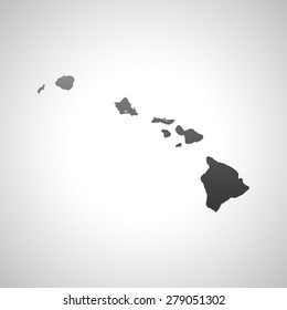 Hawaii Map Blank Vector Map Us: vetor stock (livre de direitos ...