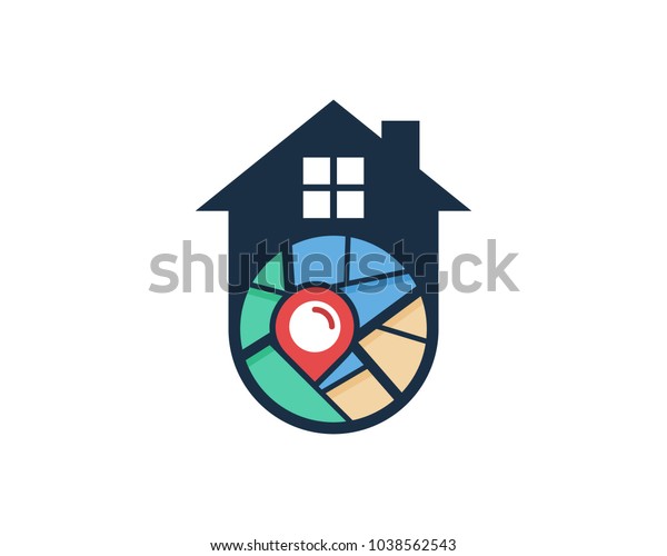 Map House Icon Logo Design Element Stock Vector (Royalty Free) 1038562543