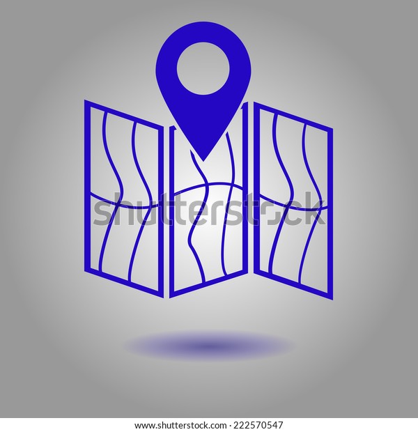 Map Icon Location Simbol: เวกเตอร์สต็อก (ปลอดค่าลิขสิทธิ์) 222570547 ...