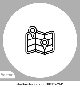 Map Icon Sign Vectorsymbol Logo Illustration Stock Vector (Royalty Free ...