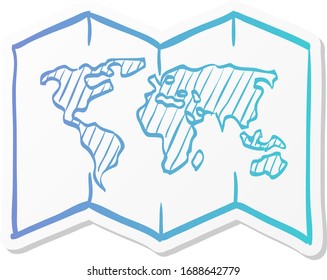 Map Icon Sticker Color Style Location Stock Vector (Royalty Free ...