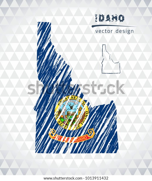 Map Idaho Hand Drawn Sketch Pen Stock Vector (Royalty Free) 1013911432 ...