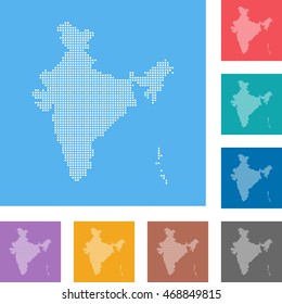Different Vector Pixel Map India: vector de stock (libre de regalías ...
