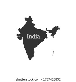 Map India Black On White Background Stock Vector (Royalty Free ...