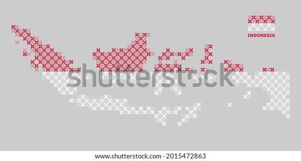 Map Indonesia Batik Pattern Vector Illustration Stock Vector (Royalty ...