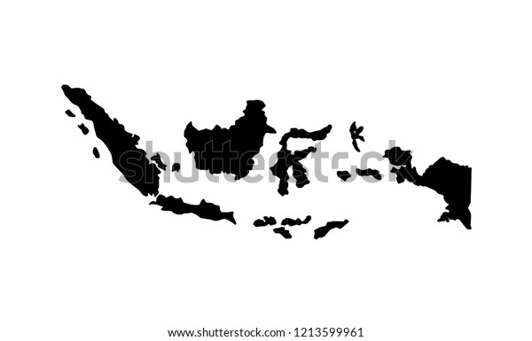 Map Indonesia Vector Illustration Stock Vector Royalty Free