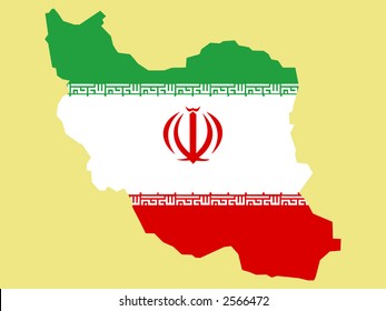 Iran Maps Their Flag Surrounded By Stock Vector (Royalty Free ...