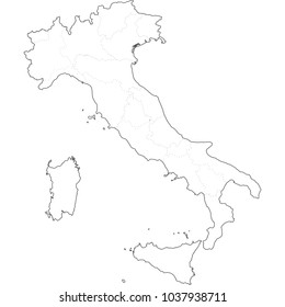 High Detailed Italy Vector Map Contour: เวกเตอร์สต็อก (ปลอดค่าลิขสิทธิ์ ...