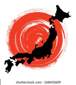 Map Japan On Background Sun: เวกเตอร์สต็อก (ปลอดค่าลิขสิทธิ์) 268433609 ...