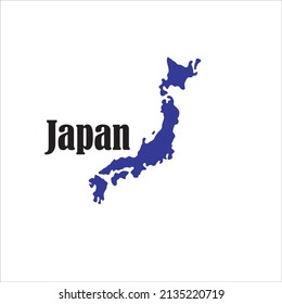 Map Japan On White Background Stock Vector (Royalty Free) 2135220719 ...