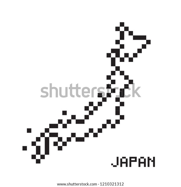 Map Japan Pixel Art Style Vector: เวกเตอร์สต็อก (ปลอดค่าลิขสิทธิ์ ...
