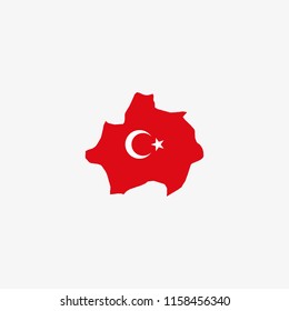 Map Kutahya Turkey Vector Illustration: vector de stock (libre de regalías) 1158456340 ...