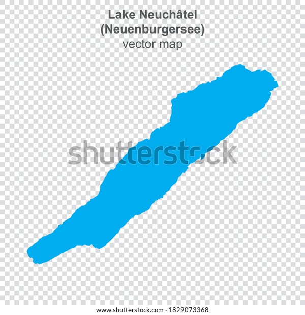 Map Lake Neuchatel On Transparent Background: เวกเตอร์สต็อก (ปลอดค่า ...