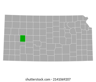 Map Lane Kansas On White Stock Vector (Royalty Free) 2141069207 ...
