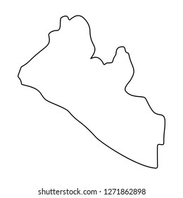 Map Liberia Outline Silhouette Map Liberia Stock Vector (Royalty Free ...