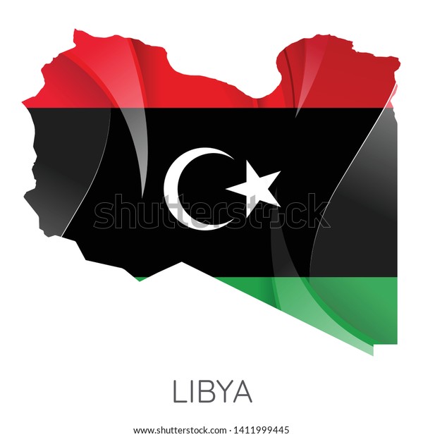Map Libya Flag Texture Isolated On: เวกเตอร์สต็อก (ปลอดค่าลิขสิทธิ์ ...