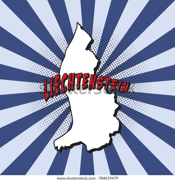 Map Liechtenstein Pop Art Style Halftone Stock Vector (Royalty Free ...