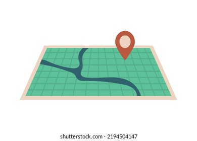 Map Location Pin On White Background Stock Vector (Royalty Free ...