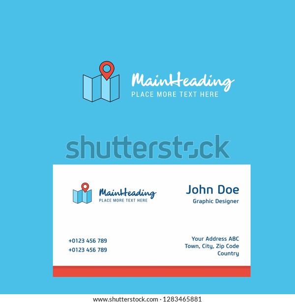 Map Logo Design Business Card Template Stock Vector (Royalty Free ...