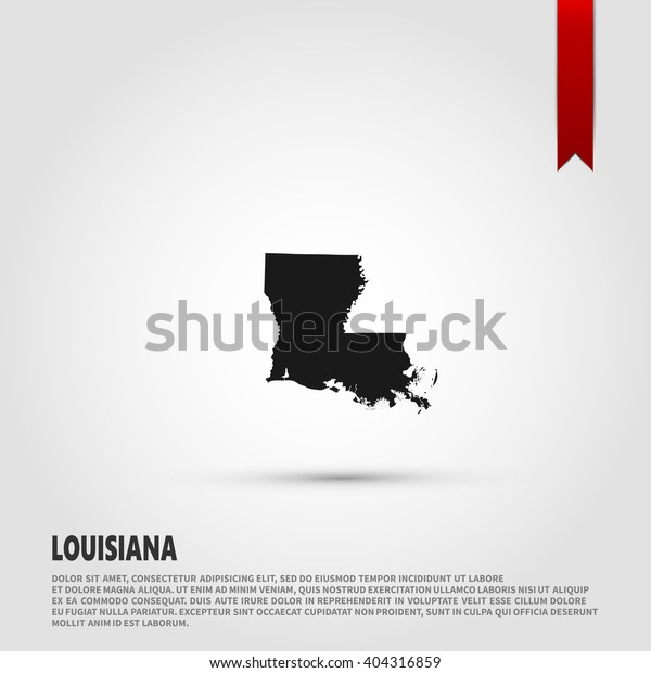 Map Louisiana State Vector Illustration Design Stock Vector (Royalty ...