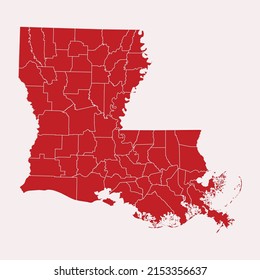 Map Louisiana Vector Illustration Stock Vector (Royalty Free ...
